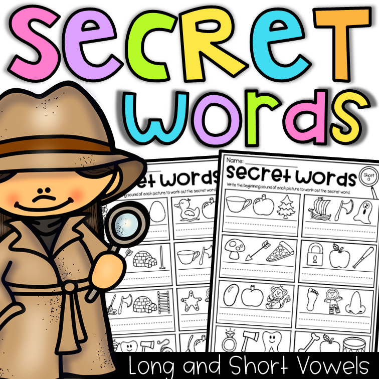 Secret Words Worksheets - CVC, Short Vowels and Long Vowels - My ...