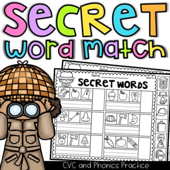 Secret Words Worksheets - CVC and Phonics - My Teaching Pal