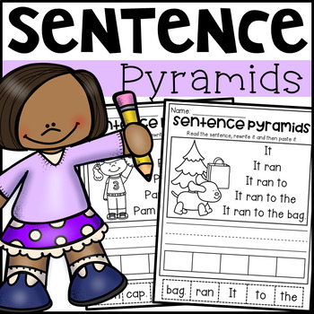 Sentence Pyramid Worksheets - Reading and Fluency Work - My Teaching Pal