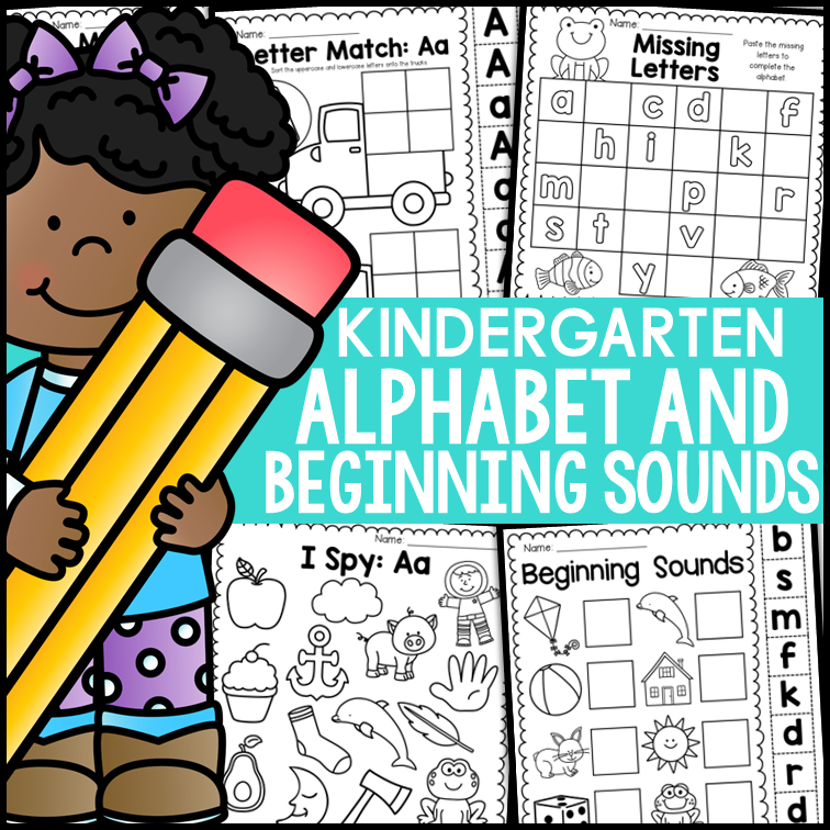 Kindergarten Alphabet & Beginning Sounds Worksheets - MEGA PACK - My ...