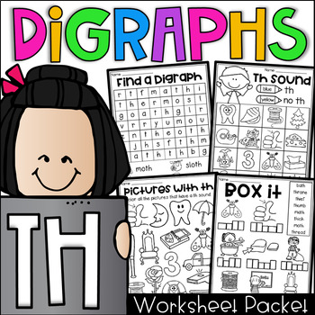 Th Worksheet Packet - Digraphs Worksheets - My Teaching Pal