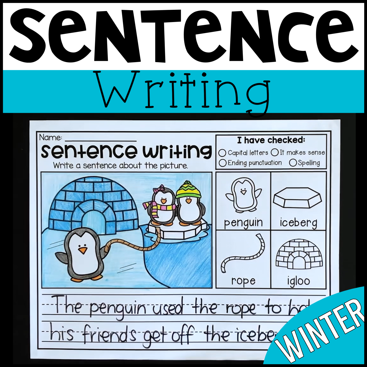 Winter Sentence Writing Worksheets - My Teaching Pal