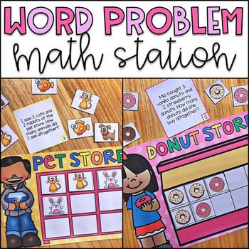 Word Problem Math Station - Donut Store and Pet Store - My Teaching Pal