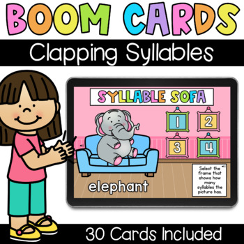 Clapping Syllables - Digital Task Cards - Boom Cards - My Teaching Pal