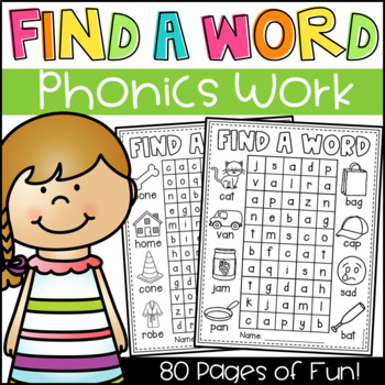 Find a Word Phonics Worksheets - CVC, Long Vowels, Digraphs, Blends ...