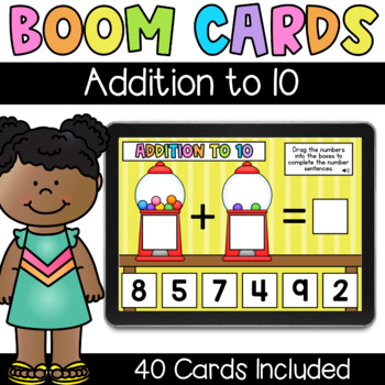 Gumball Addition to 10 - Digital Task Cards - Boom Cards - My Teaching Pal