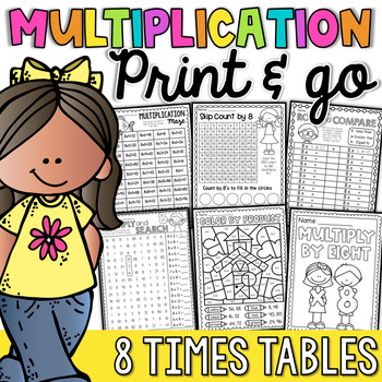 Multiplication Worksheets and Activities - 8 Times Tables - My Teaching Pal