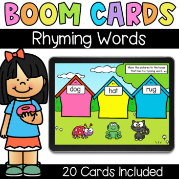 Rhyming Words - Digital Task Cards - Boom Cards - My Teaching Pal