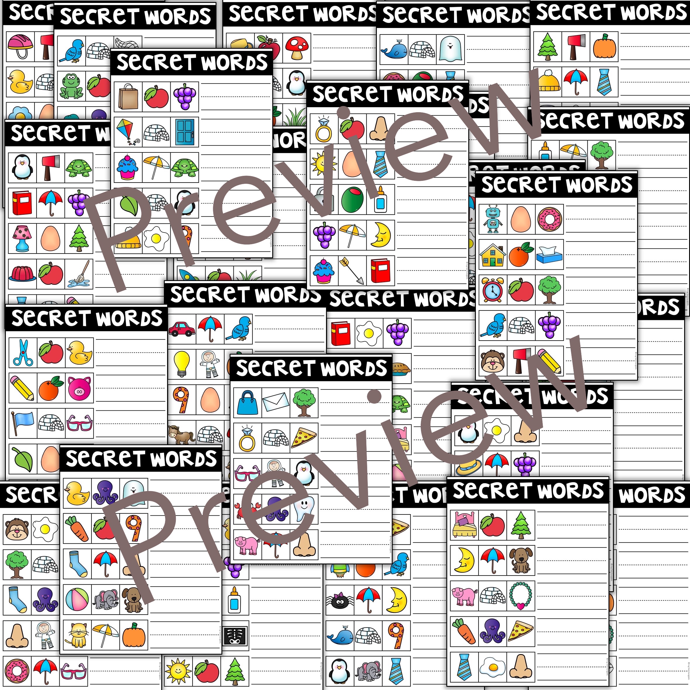 Secret Words - CVC Literacy Center - My Teaching Pal