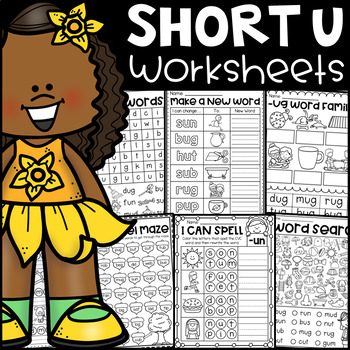 Short u Worksheets - CVC Words - My Teaching Pal