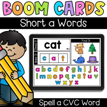 Spell a CVC Word (SHORT A) - Digital Task Cards - Boom Cards - My ...