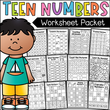 Teen Numbers Worksheets - MEGA PACK - My Teaching Pal