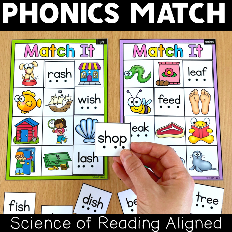 Phonics Center - Decodable Words - Phonics Match - (Science of Reading ...