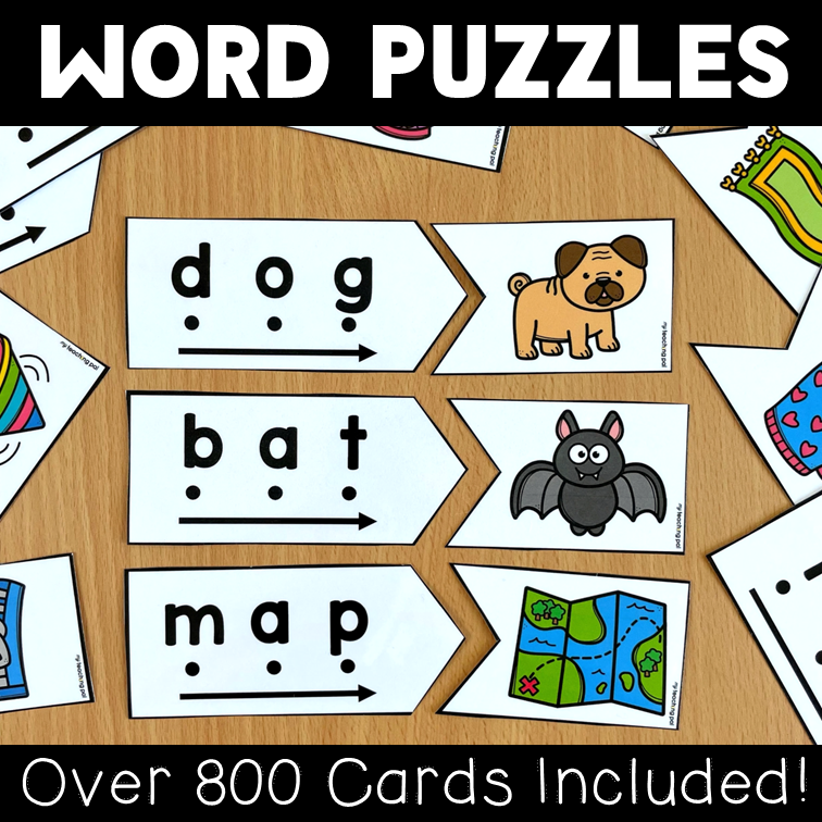 Phonics Word Puzzles - Decodable Words - (Science of Reading Aligned ...