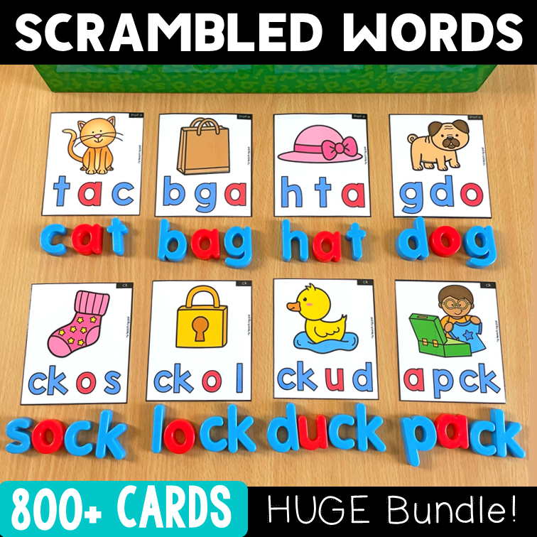 Scrambled Words - Spelling Center - Phonics Activity - My Teaching Pal