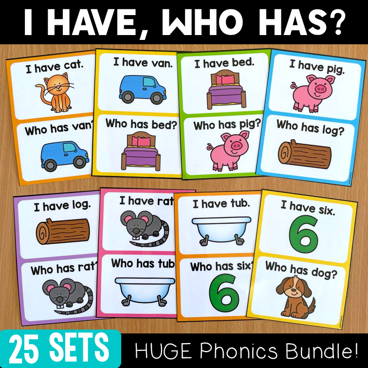 I Have, Who Has Phonics Center - Decodable Words - Phonics Game - My ...