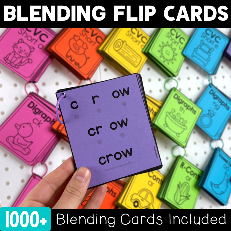 Blending Cards - Phonics Blending Flip Cards - My Teaching Pal