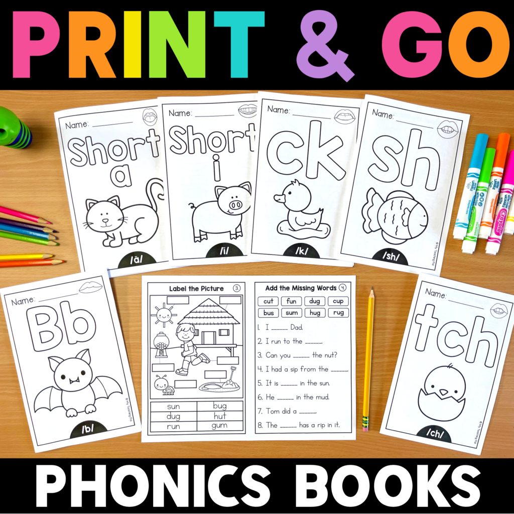 Print & Go Phonics Books - My Teaching Pal
