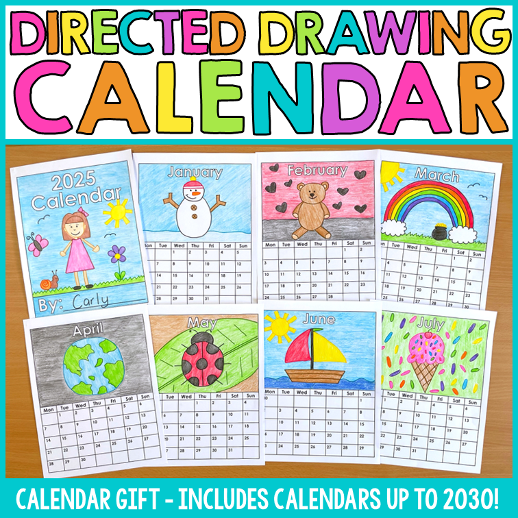 Directed Drawing Calendar 2025 - Holiday and Parent Gift - FREE UPDATES ...