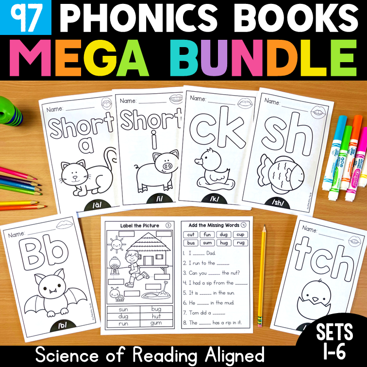 Phonics Books MEGA BUNDLE - Science of Reading Aligned - SETS 1-6 - My ...
