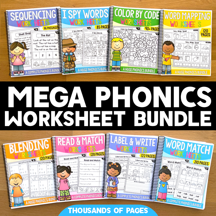 MEGA Phonics Worksheet Bundle (SCIENCE OF READING) - HUGE BUNDLE - My ...