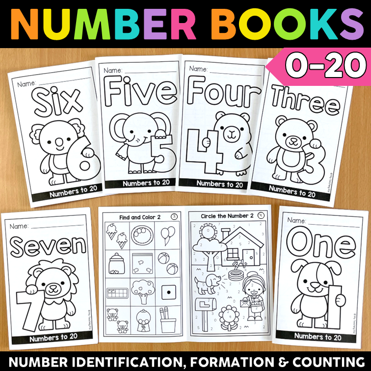 Number Books to 20 - (0-20) - Activities for Identification, Formation, Counting - My Teaching Pal