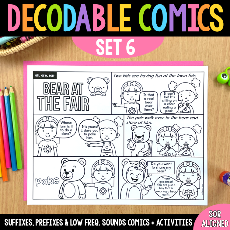 Decodable Comics - Suffixes, Prefixes & Other Sounds- Science of ...
